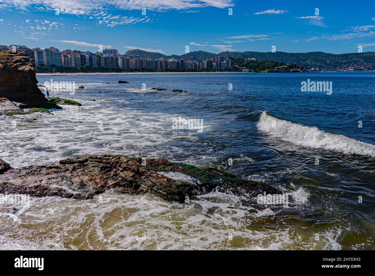 Rio de Janeiro, Brazil - CIRCA 2021: Coastal region of ocean beach ...