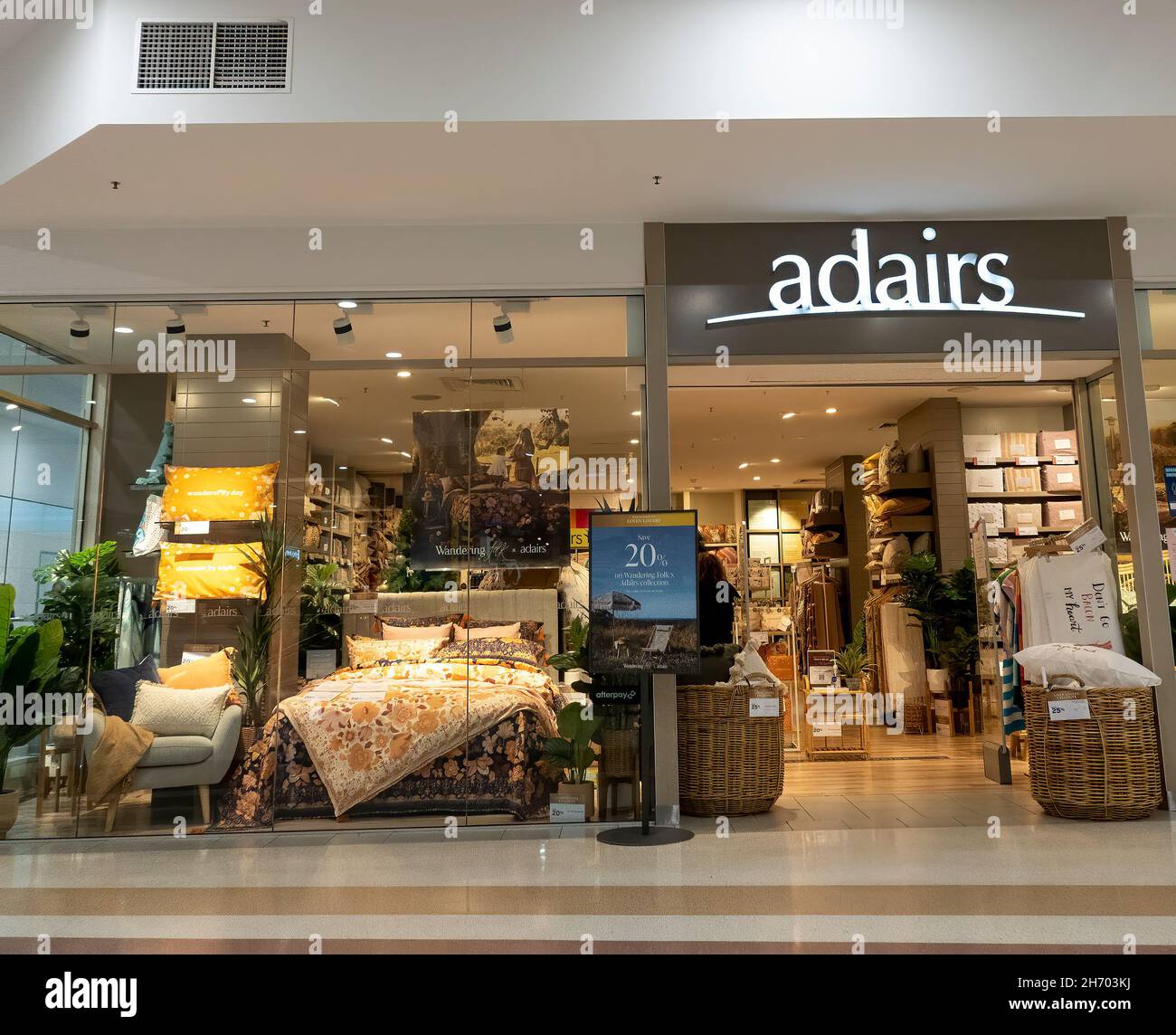 Townsville, Queensland, Australia - November 2021: Adairs home wears store in shopping center ...