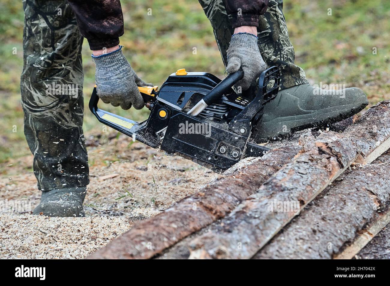 Chainsaw scene hi-res stock photography and images - Alamy