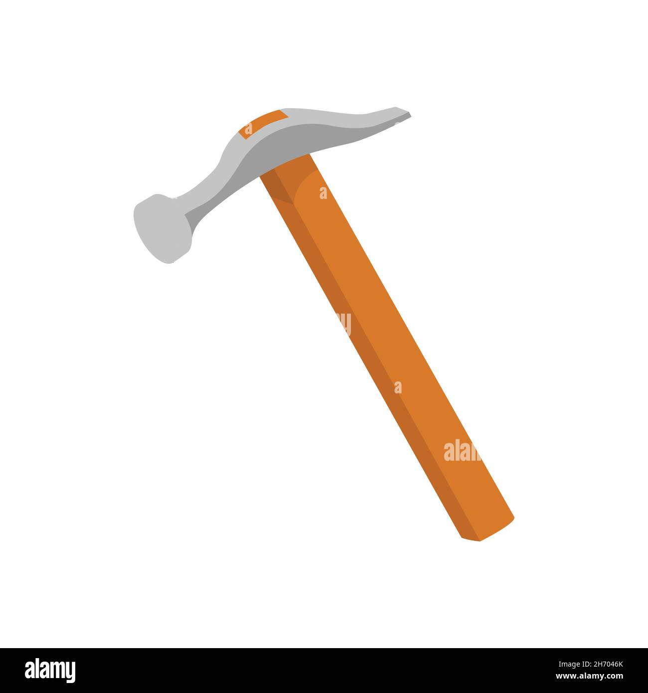carpenter tool isolated flat icon Vector, hammer flat vector ...