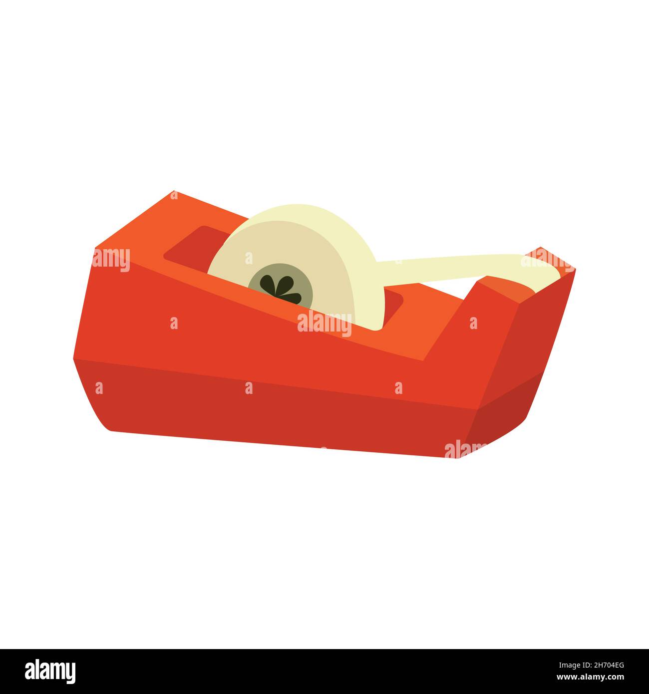 Tape and Tape Dispenser flat vector illustration isolate on a white ...