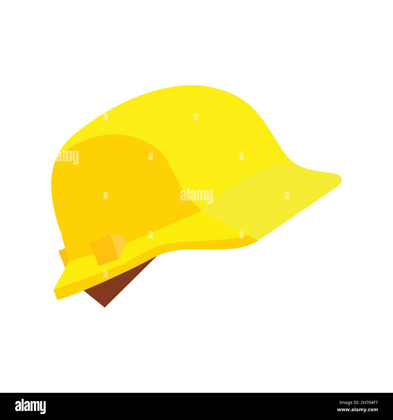 Safety helmet flat style icon on blue background Vector illustration ...