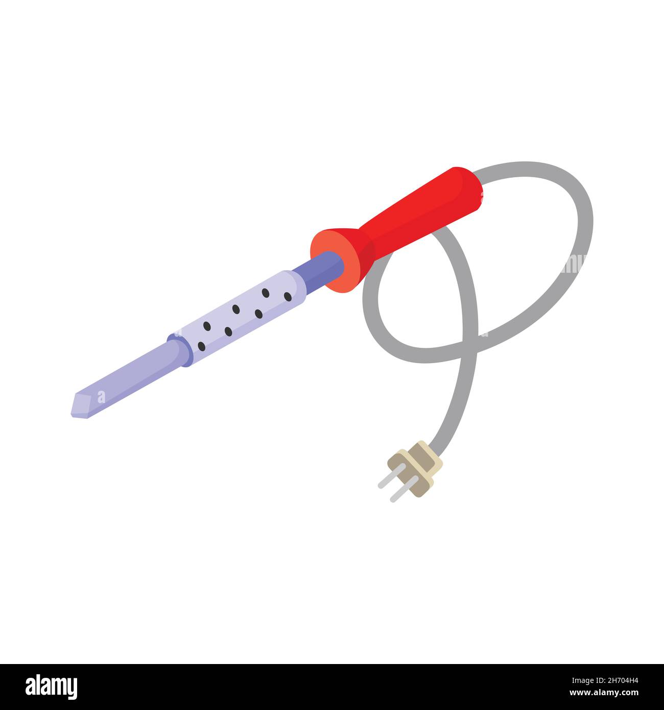 Soldering iron flat design vector illustration isolated on a white ...