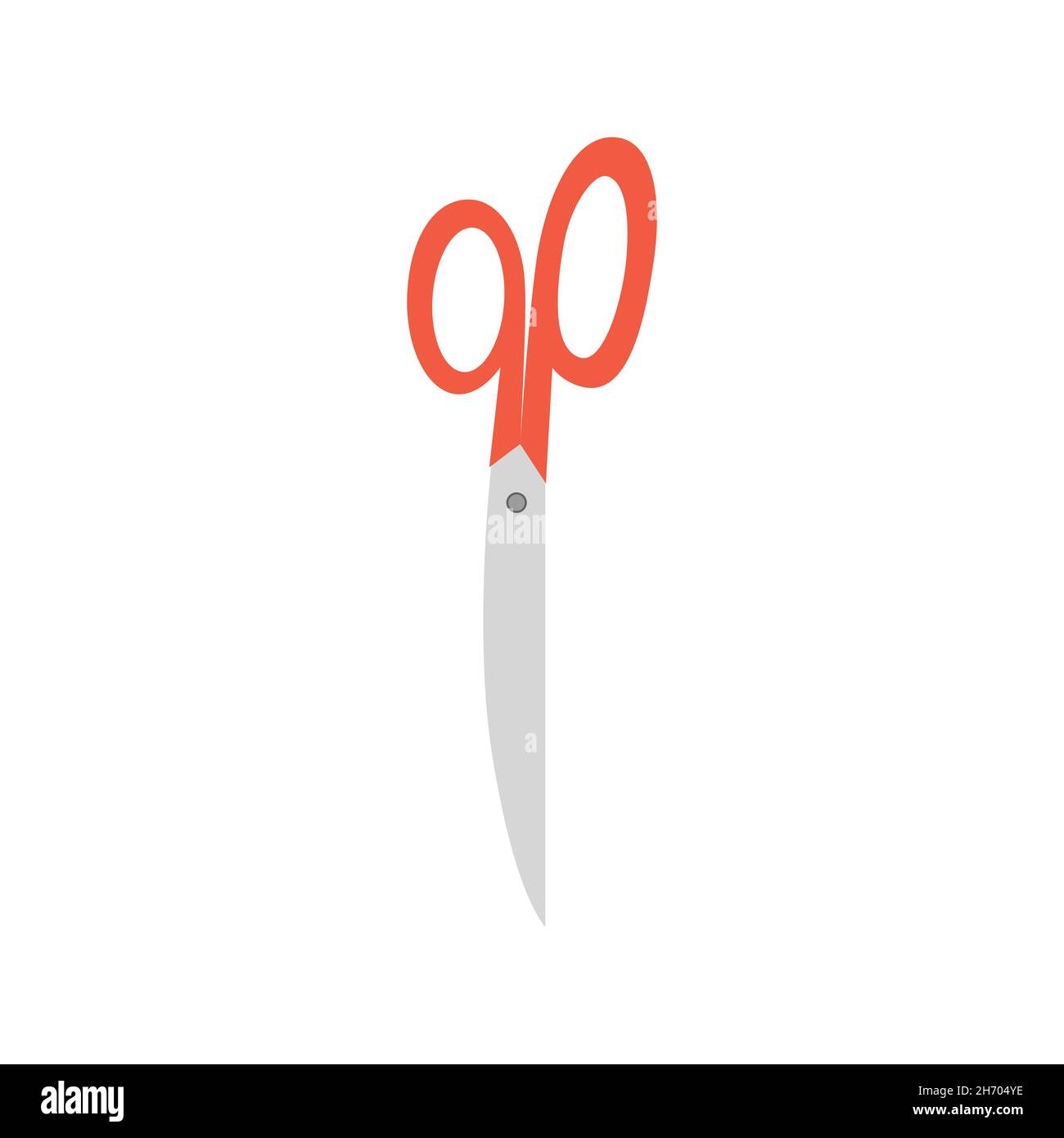 Red scissors isolated on a white background Vector illustration Stock ...
