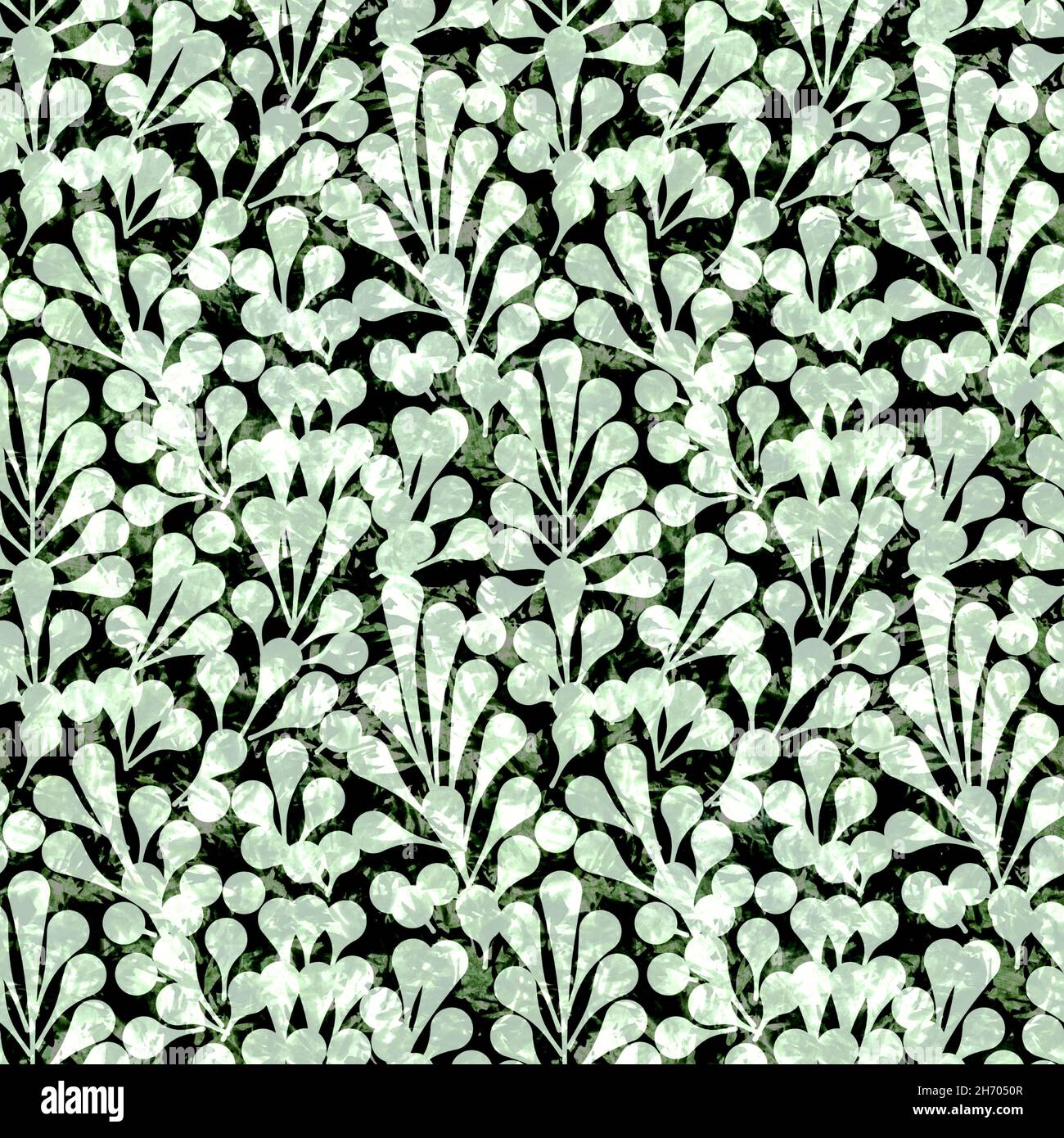 Forest green jungle nature texture. Seamless foliage leaf 2 tone design ...