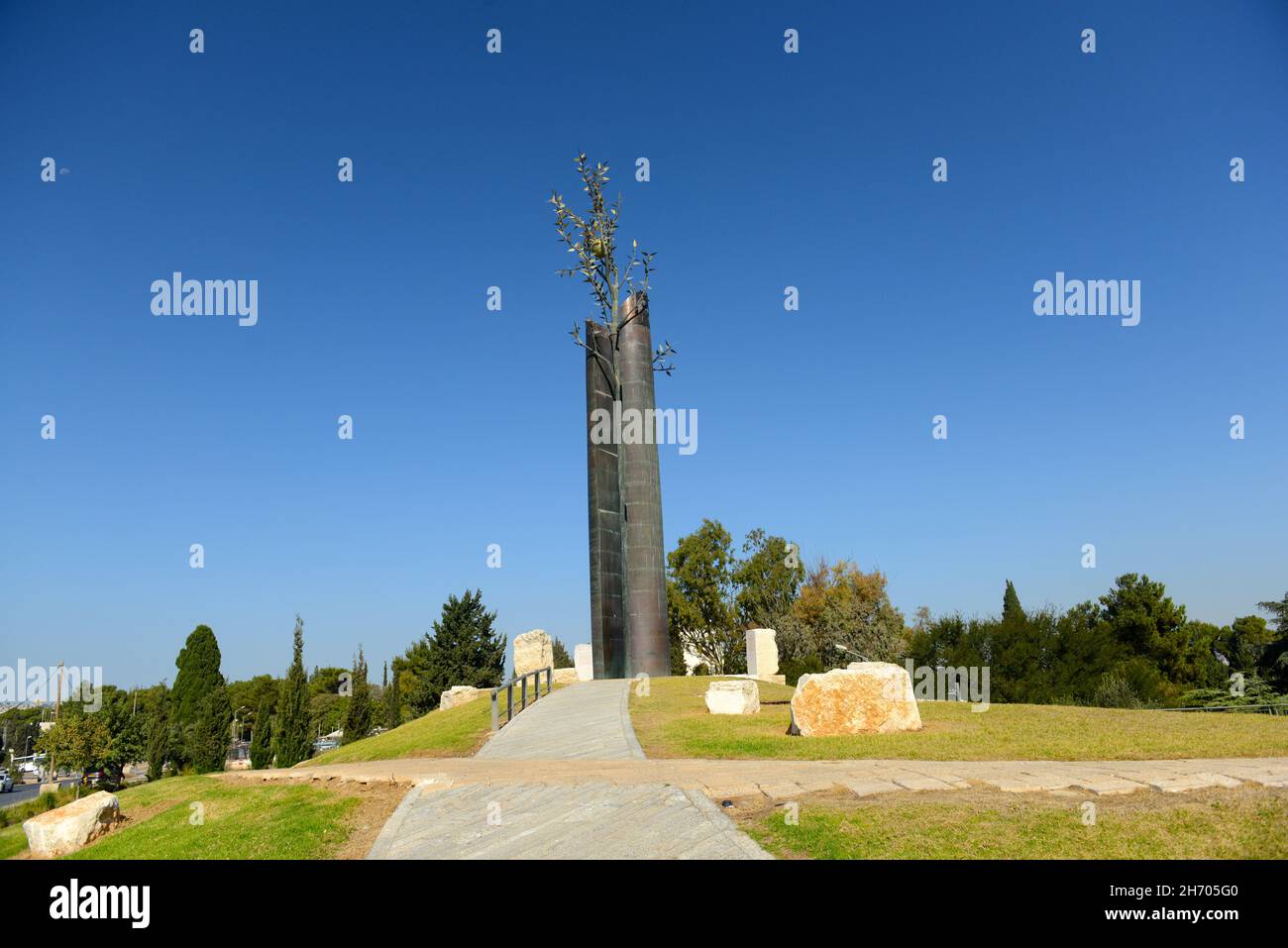 The solidarity with tolerance monument in Jerusalem, Israel Stock Photo ...