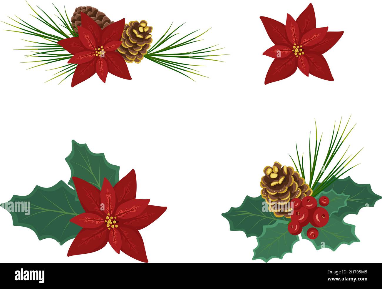 Pine cone leaves christmas Stock Vector Images - Alamy