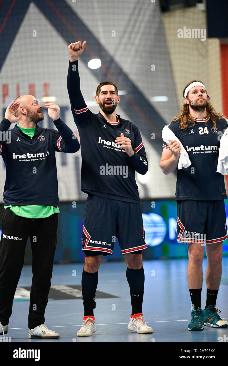 Nikola Karabatic of PSG celebrates during the EHF Champions League ...