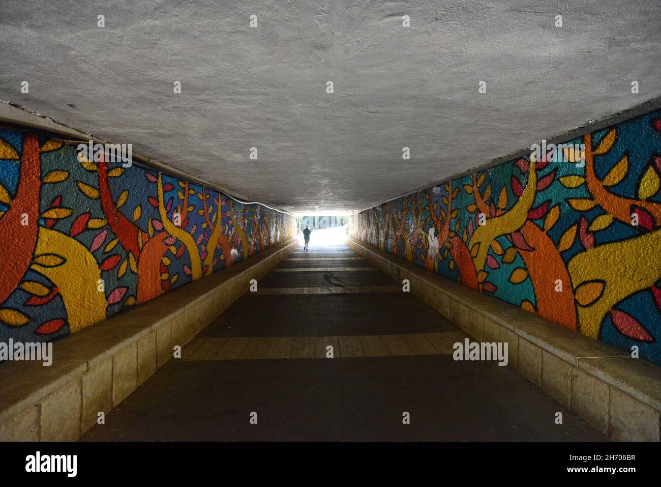 A pedestrian underground pass between Sacher park and the Cross valley ...