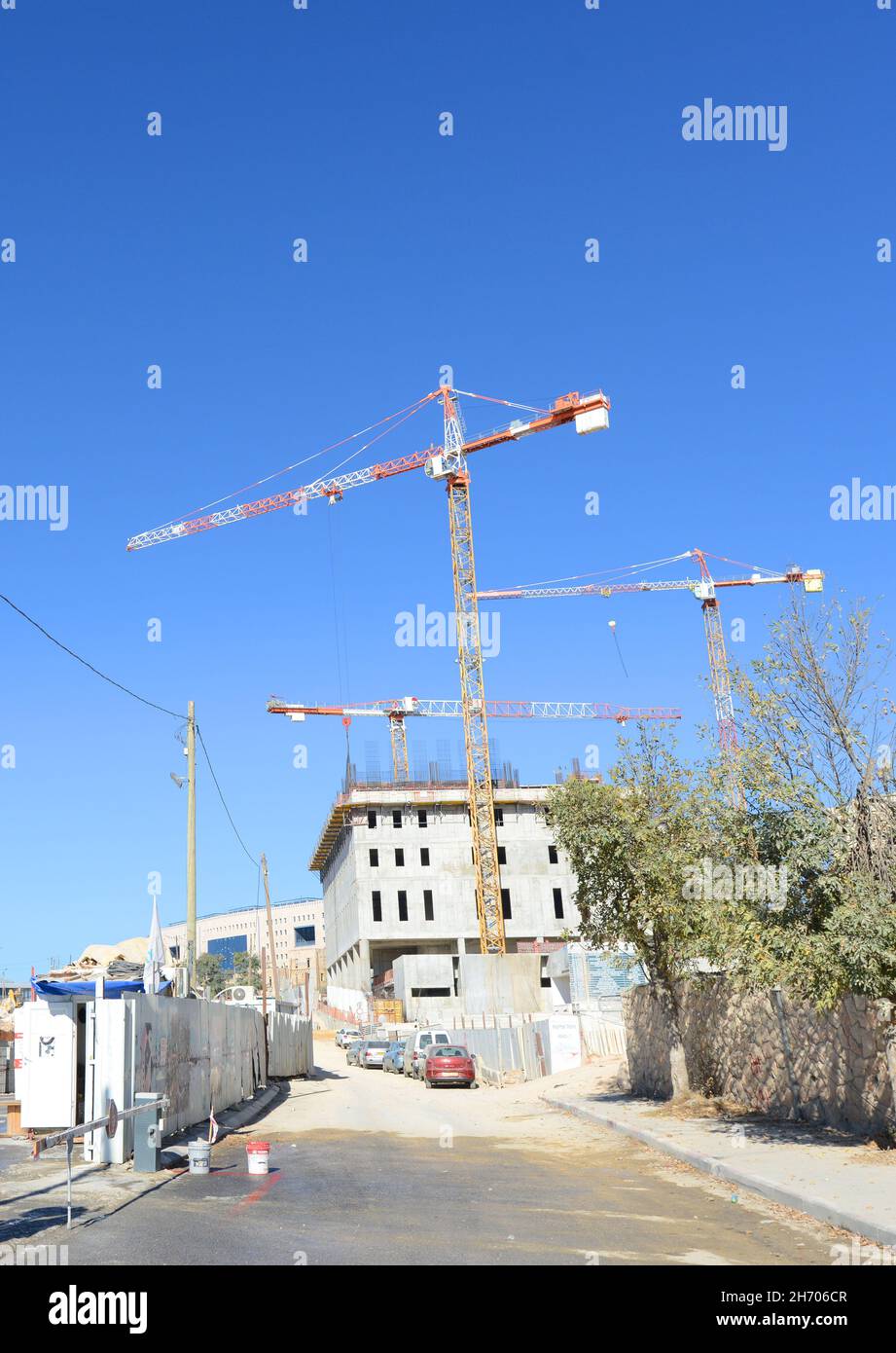 Construction of the city entrance project in Jerusalem, Israel Stock ...
