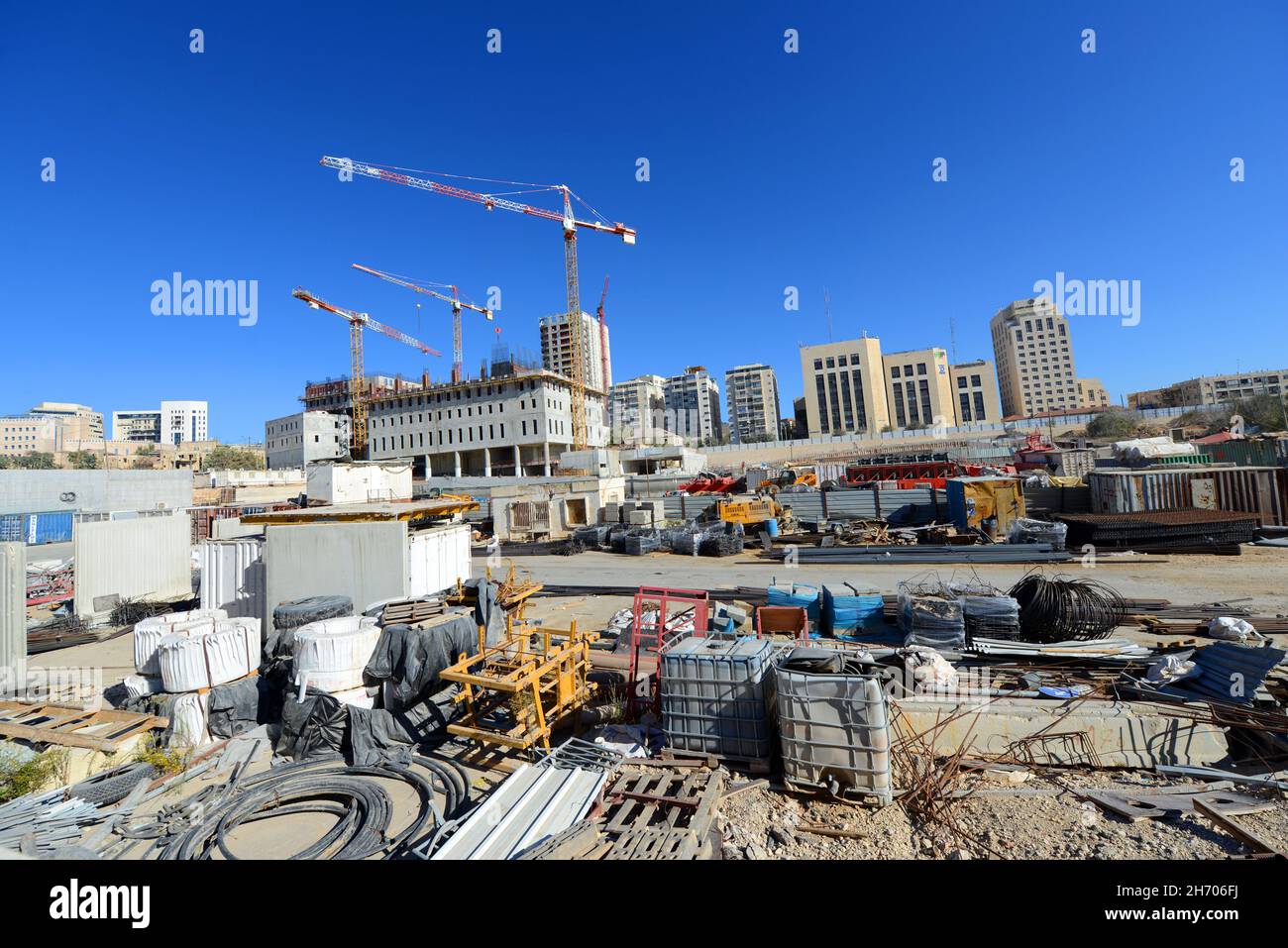 Construction of the city entrance project in Jerusalem, Israel Stock ...