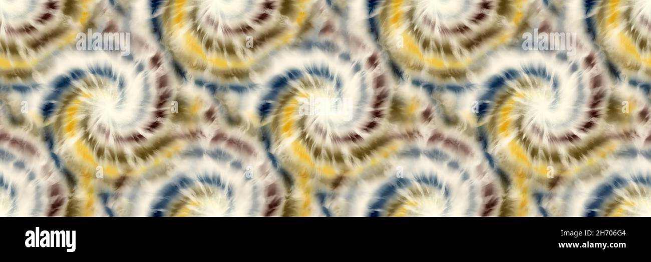 Seamless funky 1970s tie dye border motif pattern for surface design ...