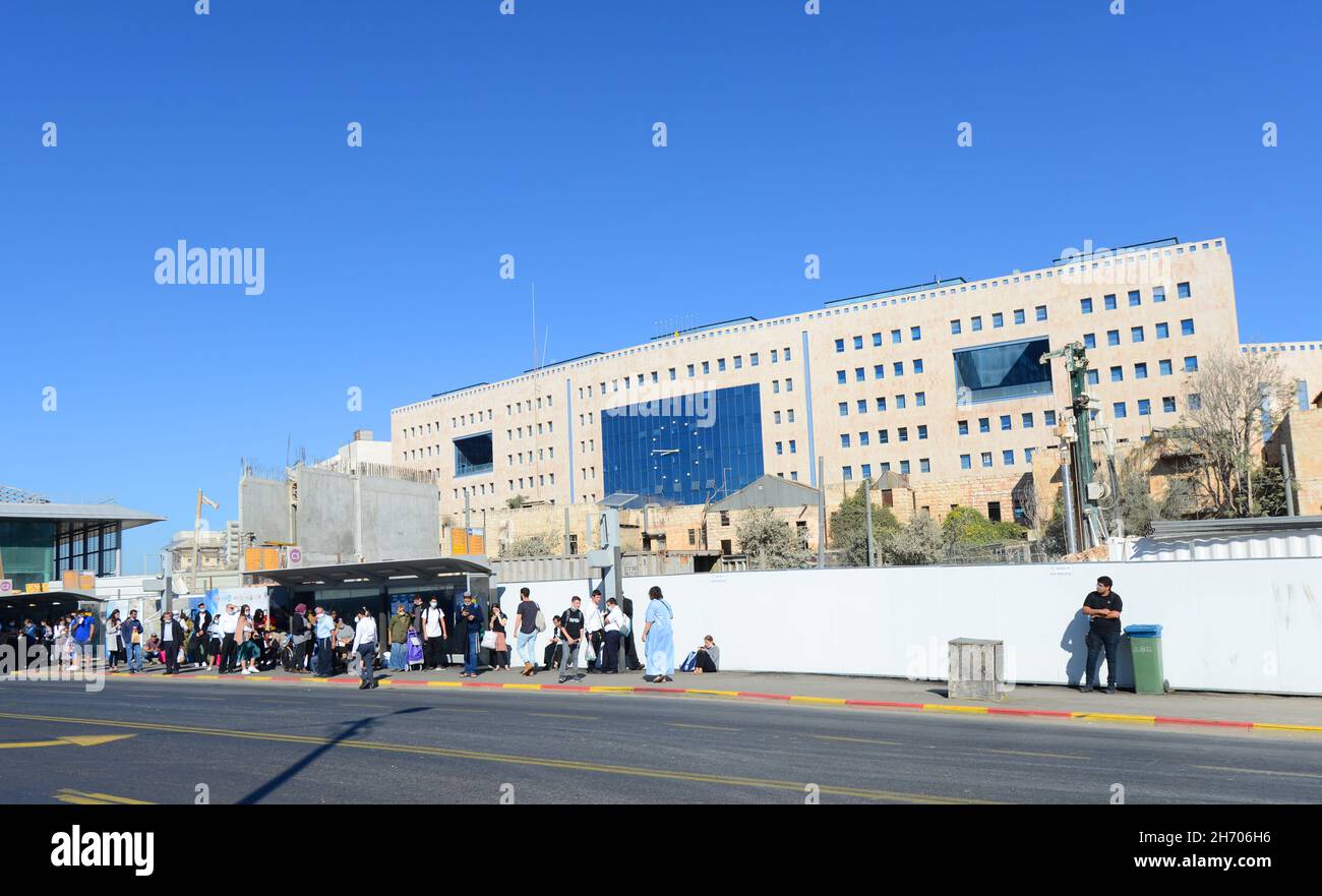The central bus station of Jerusalem, Israel Stock Photo - Alamy