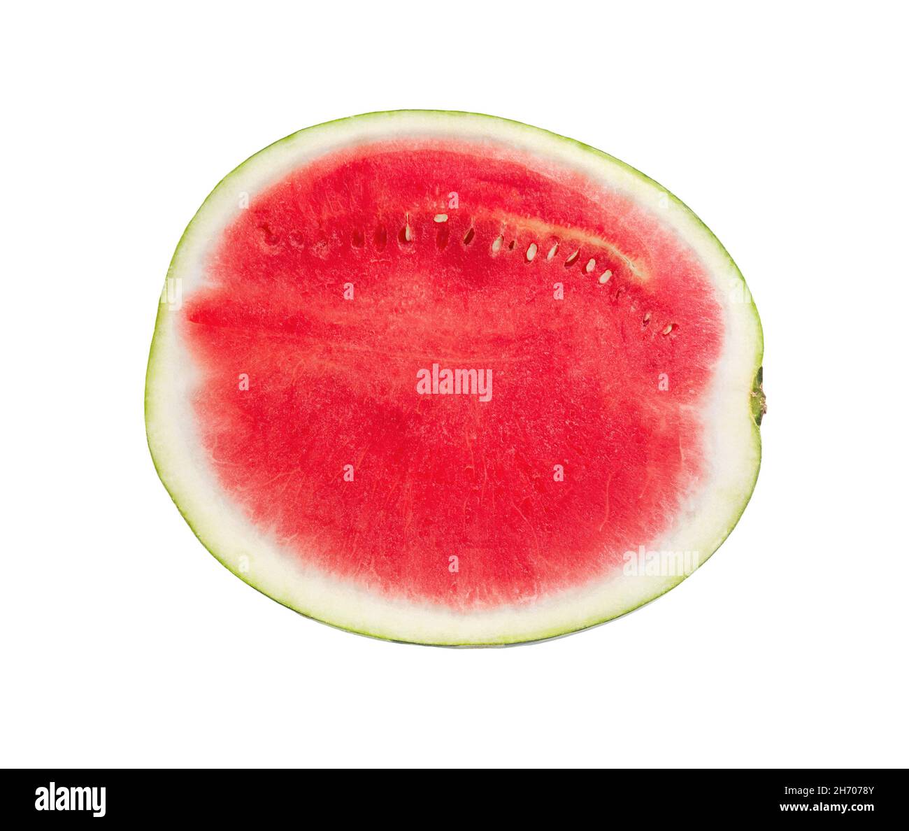 Half of red juicy watermelon isolated on white background Stock Photo ...