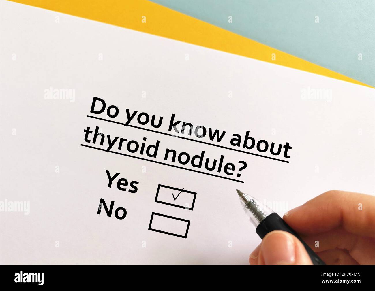 One person is answering question about thyroid pathology. The person ...