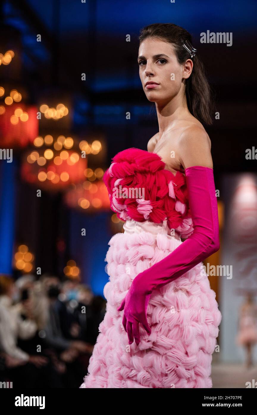 Paris, France. 18th Nov, 2021. Models display outfits designed by the ...