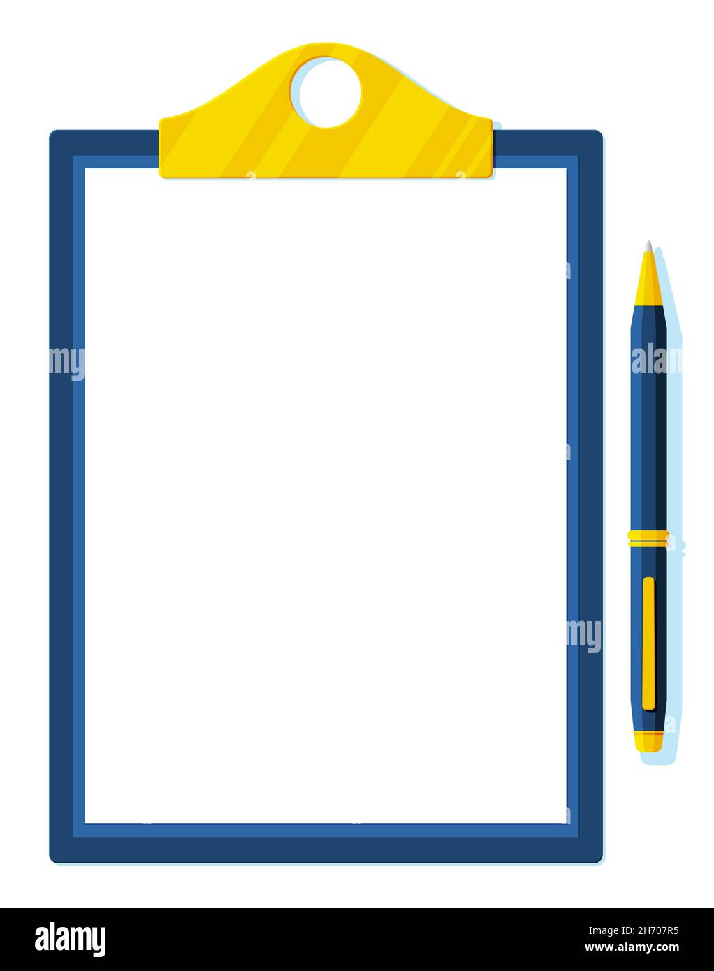 Clipboard paper sheet pen Stock Vector Images - Alamy
