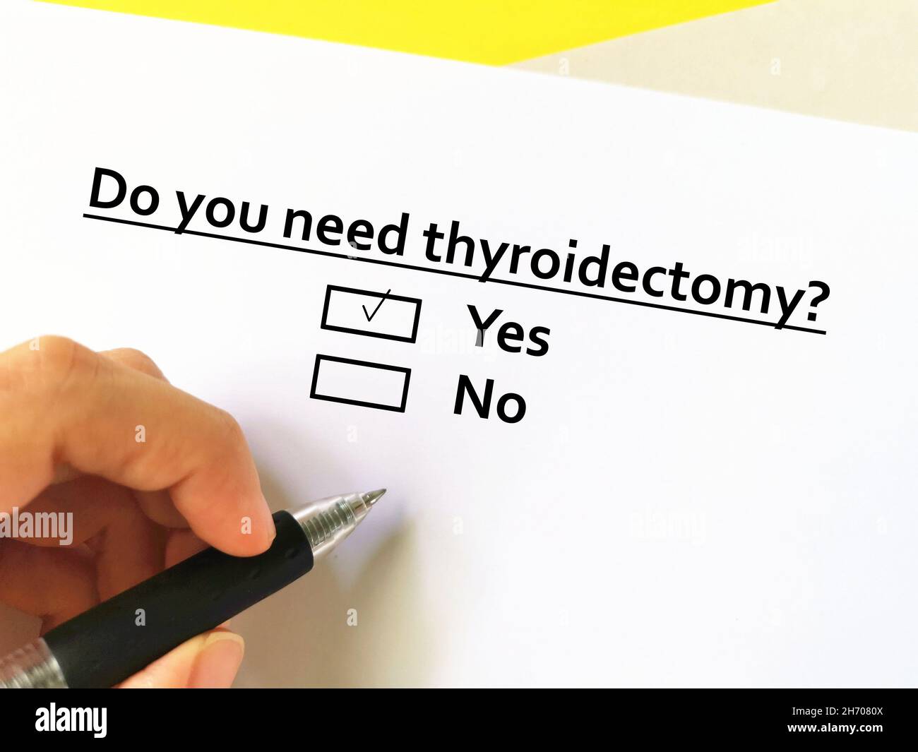 One person is answering question about thyroid pathology. The person ...