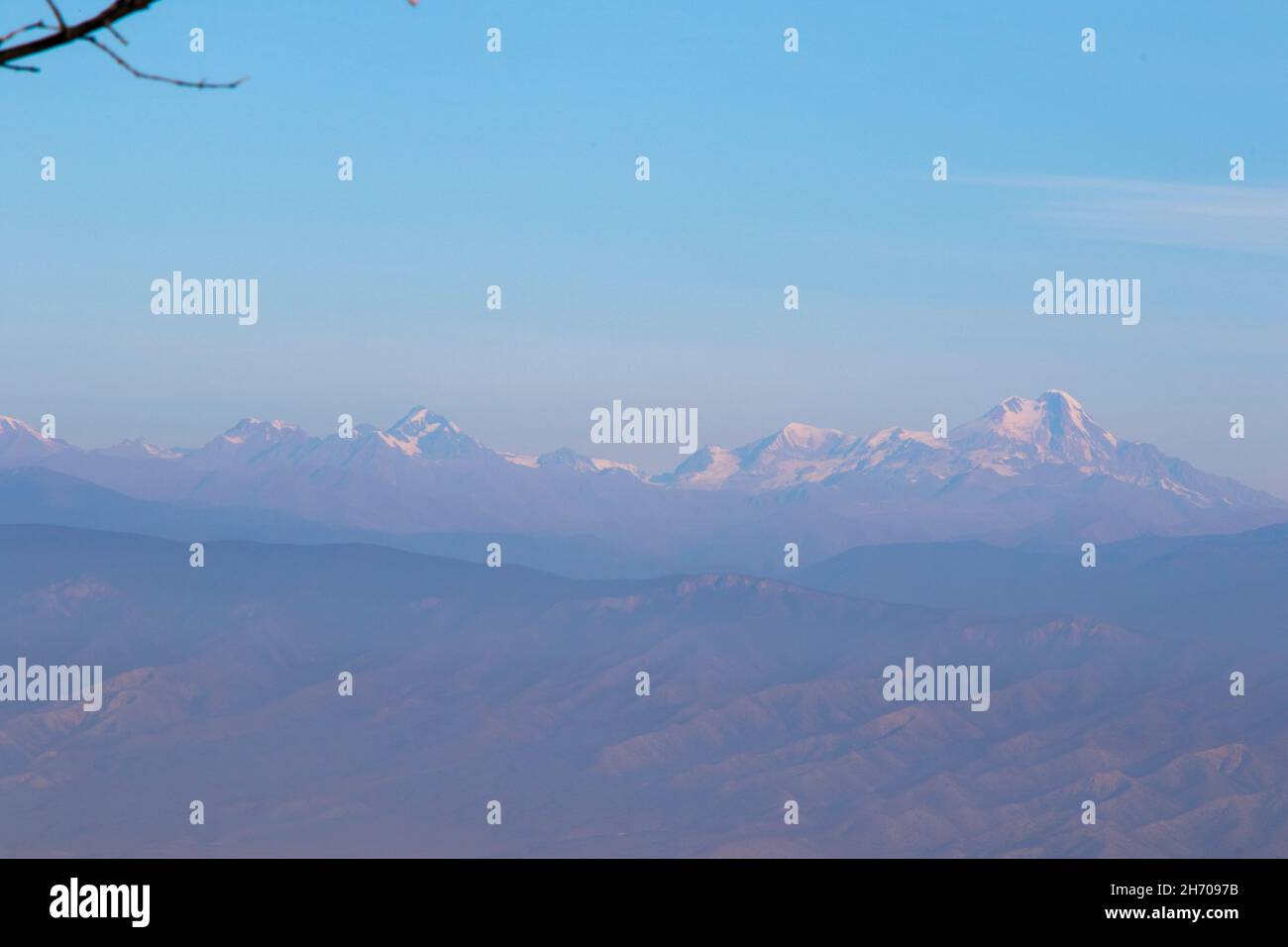 Caucasian mountain range landscape in view in Georgia Stock Photo - Alamy