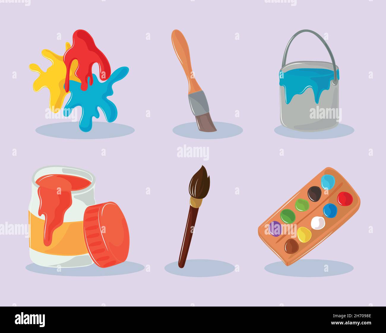 painting art tools Stock Vector Image & Art - Alamy