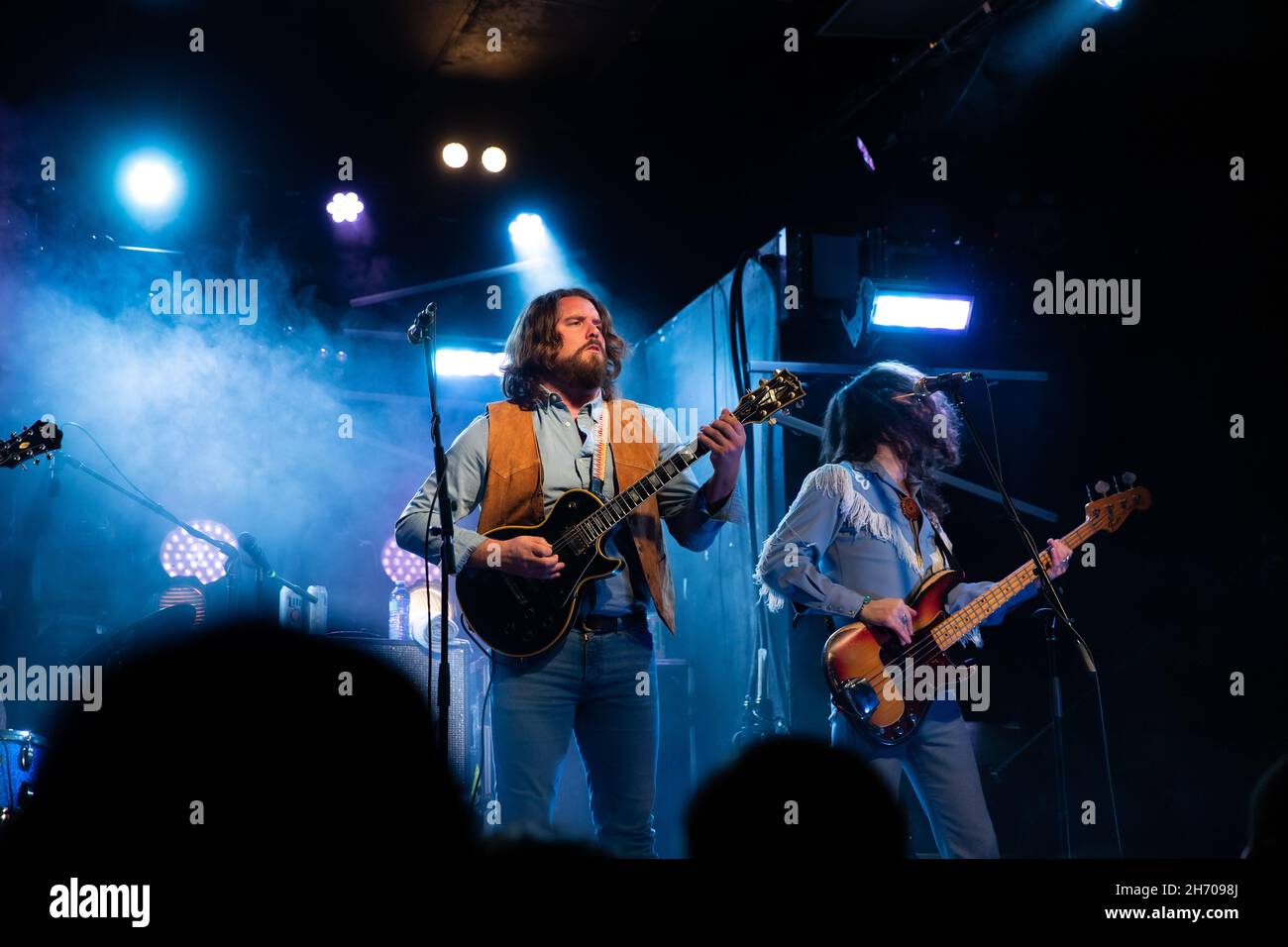 Singer Ewan Currie and bassists Ryan Gullen of Canadian rock band The ...