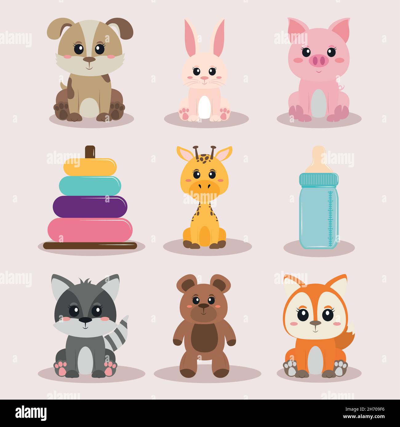 little animals cartoon Stock Vector Image & Art - Alamy