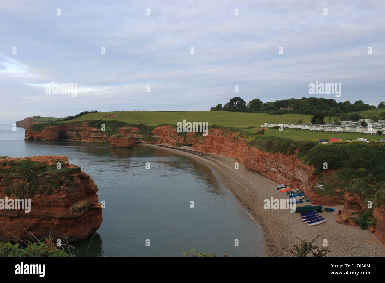 Ladram Bay. The England south west coast path. South Devon. England. UK ...