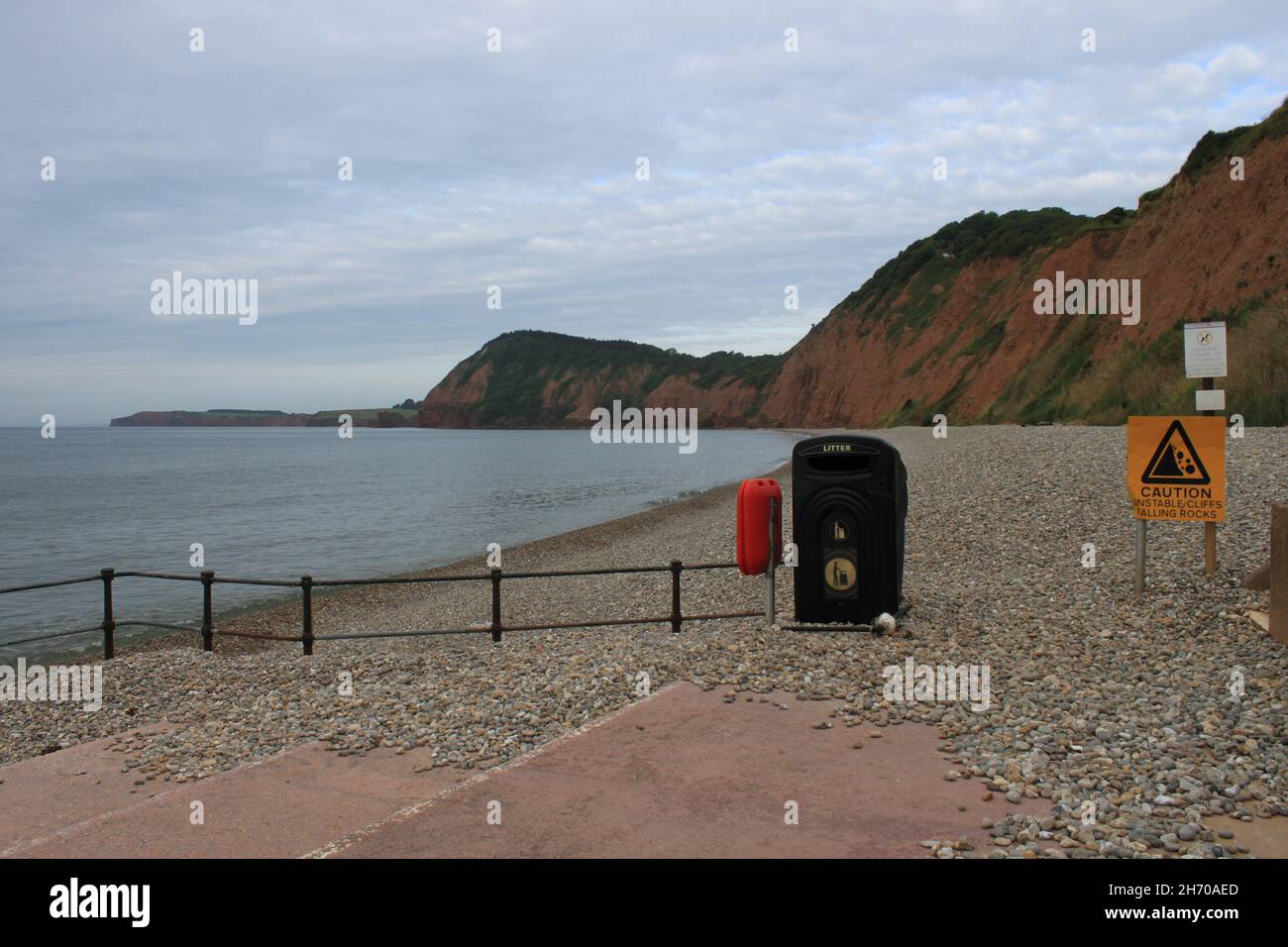 Jacob's Ladder beach. The England south west coast path. South Devon ...