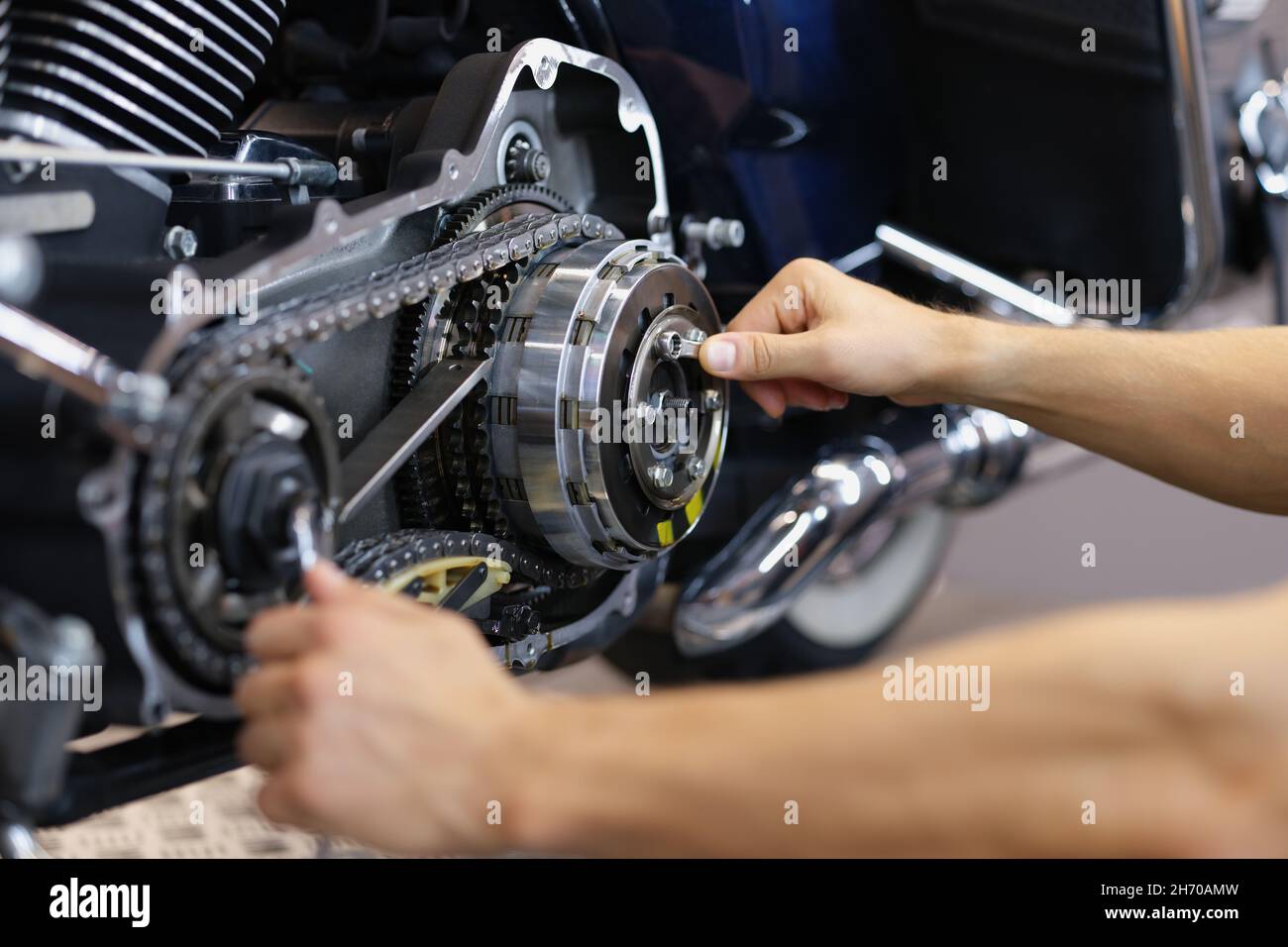 Repair motorcycle hi-res stock photography and images - Alamy