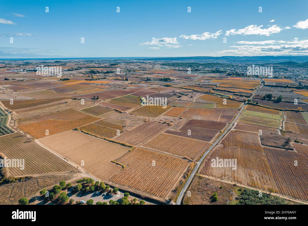 Aerial view of the rural landscape in southern France Stock Photo - Alamy