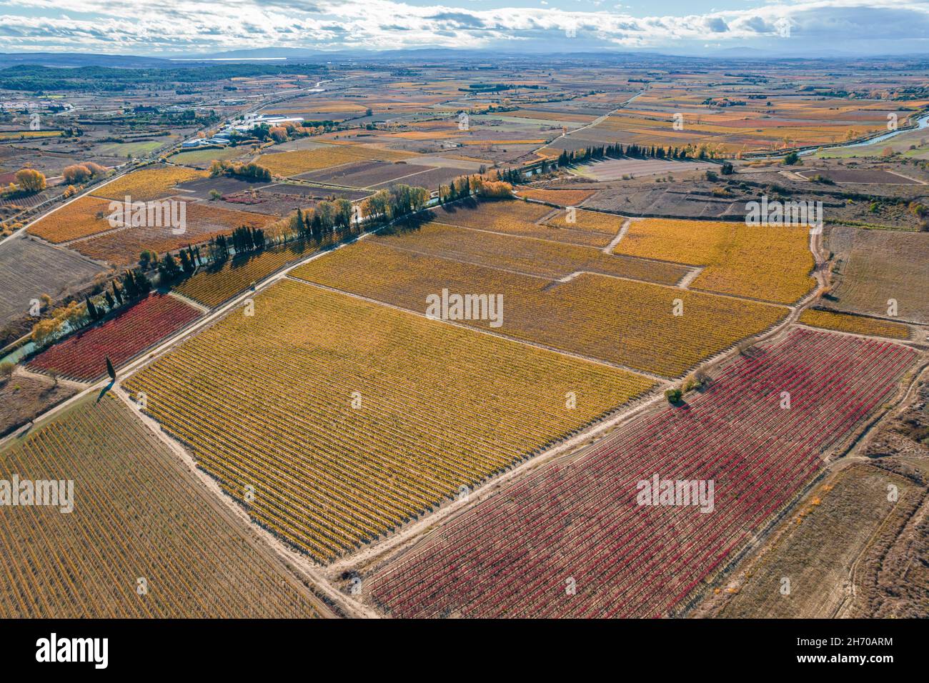 Aerial view of the rural landscape in southern France Stock Photo - Alamy