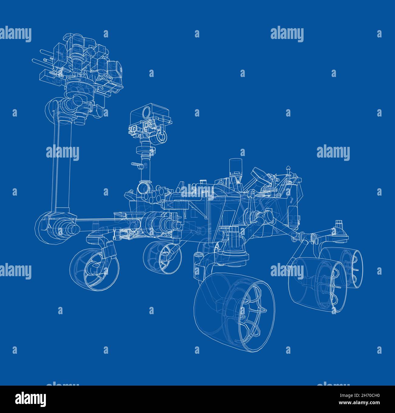 Mars Rover. Vector rendering of 3d Stock Vector Image & Art - Alamy