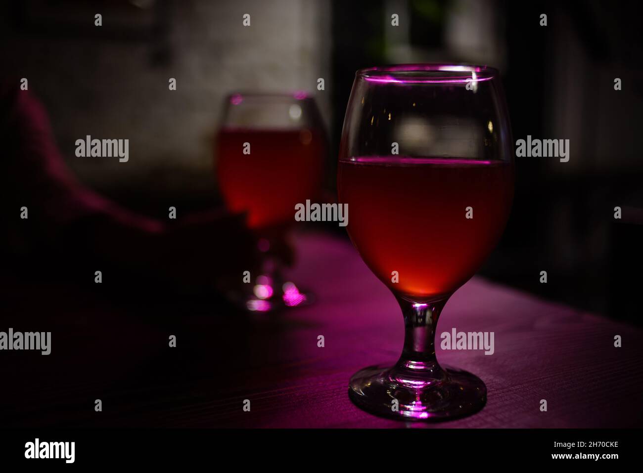 red alcoholic cocktails bar luxury romance Stock Photo - Alamy