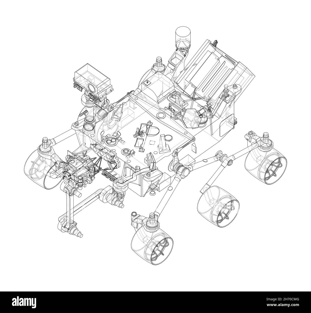 Mars Rover. Vector rendering of 3d Stock Vector Image & Art - Alamy