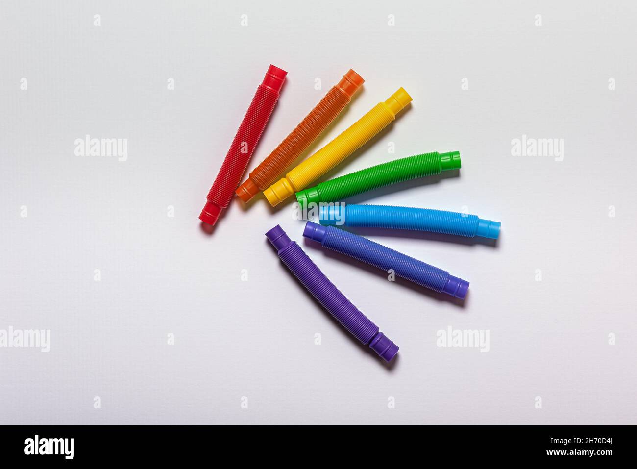 Group of new straight rainbow colored red, blue, orange, purple, green ...