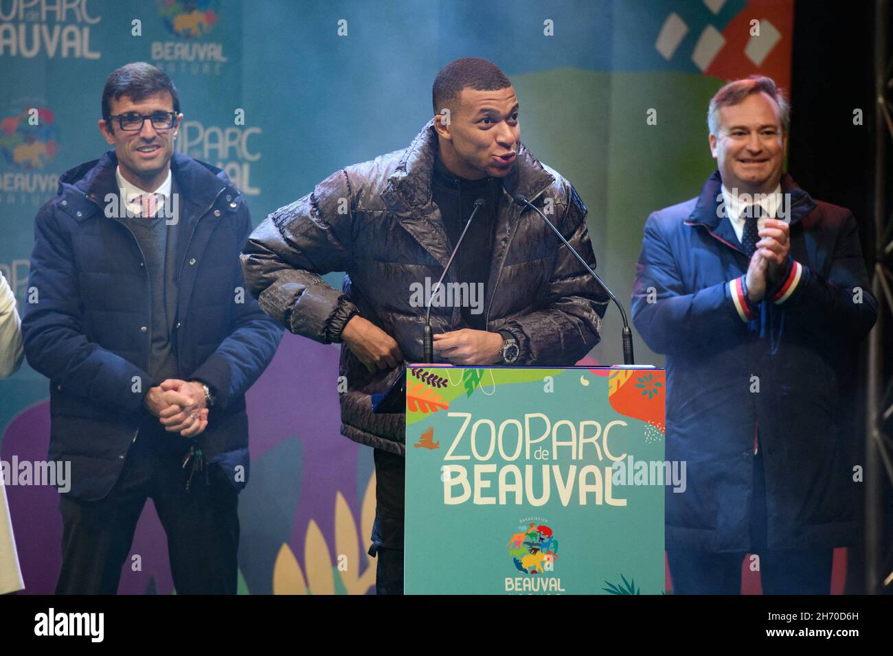 French footballer and PSG star Kylian Mbappe diving at the Tokyo ...