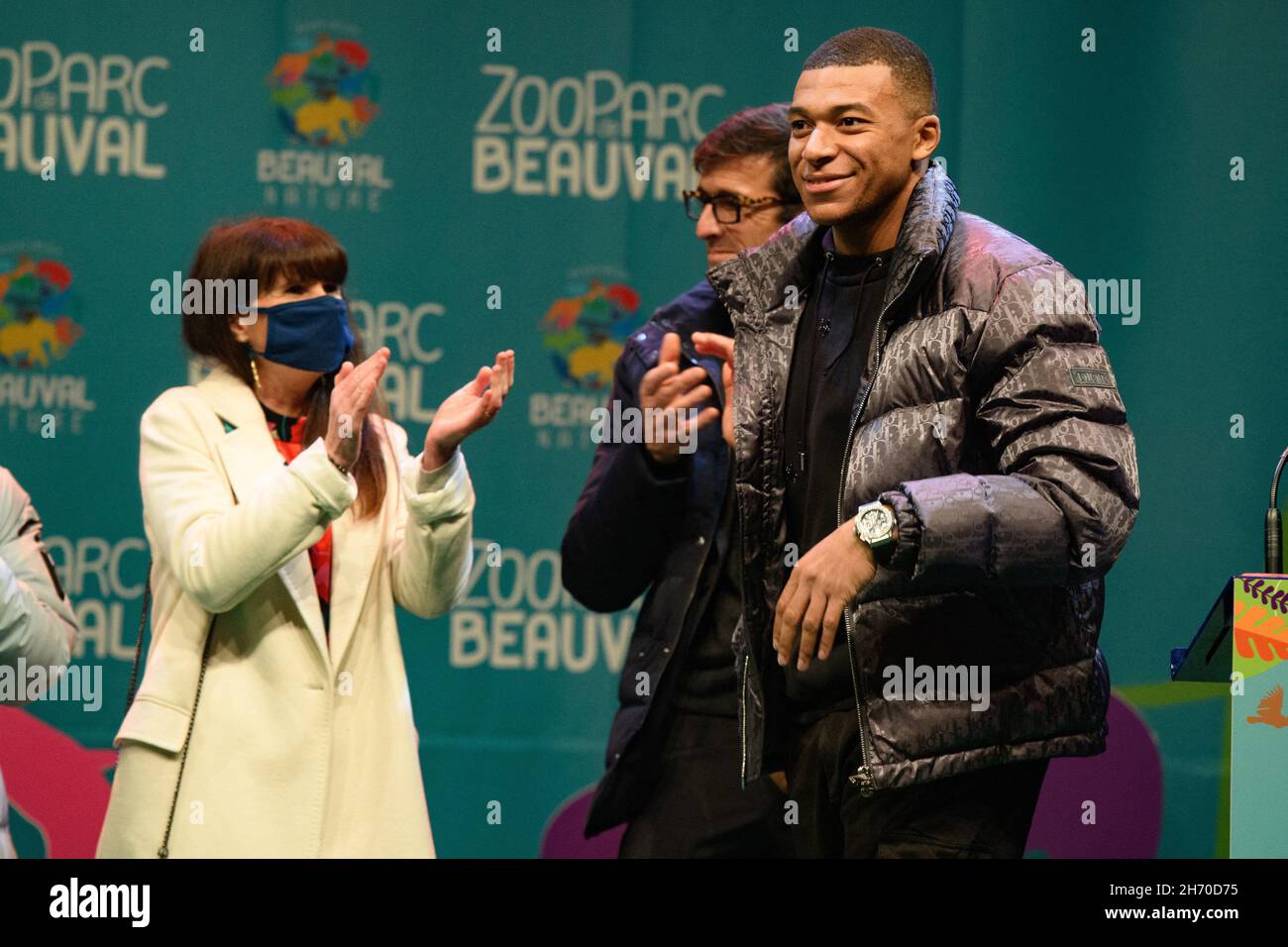 French footballer and PSG star Kylian Mbappe diving at the Tokyo ...