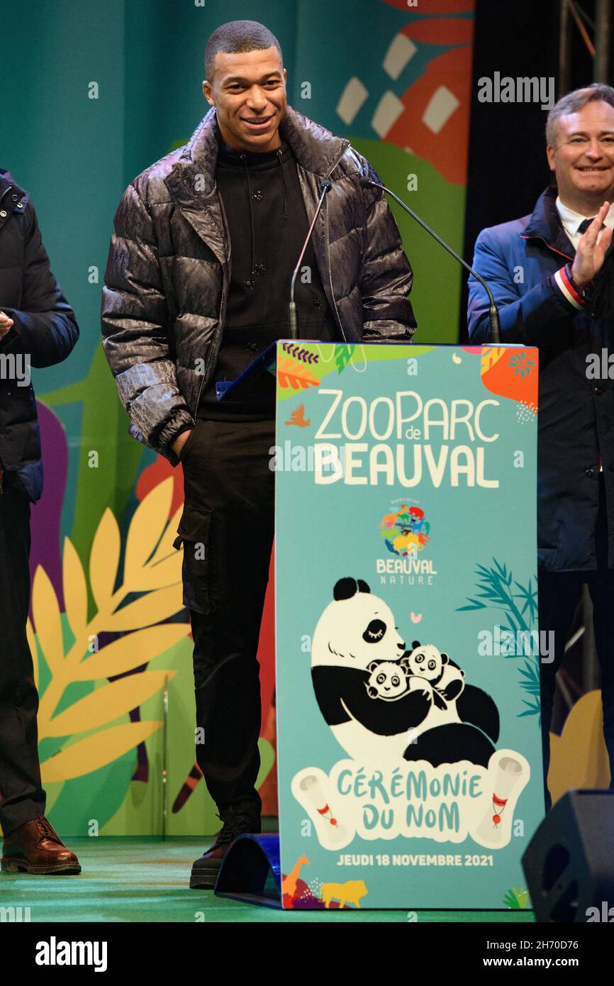 French footballer and PSG star Kylian Mbappe diving at the Tokyo ...