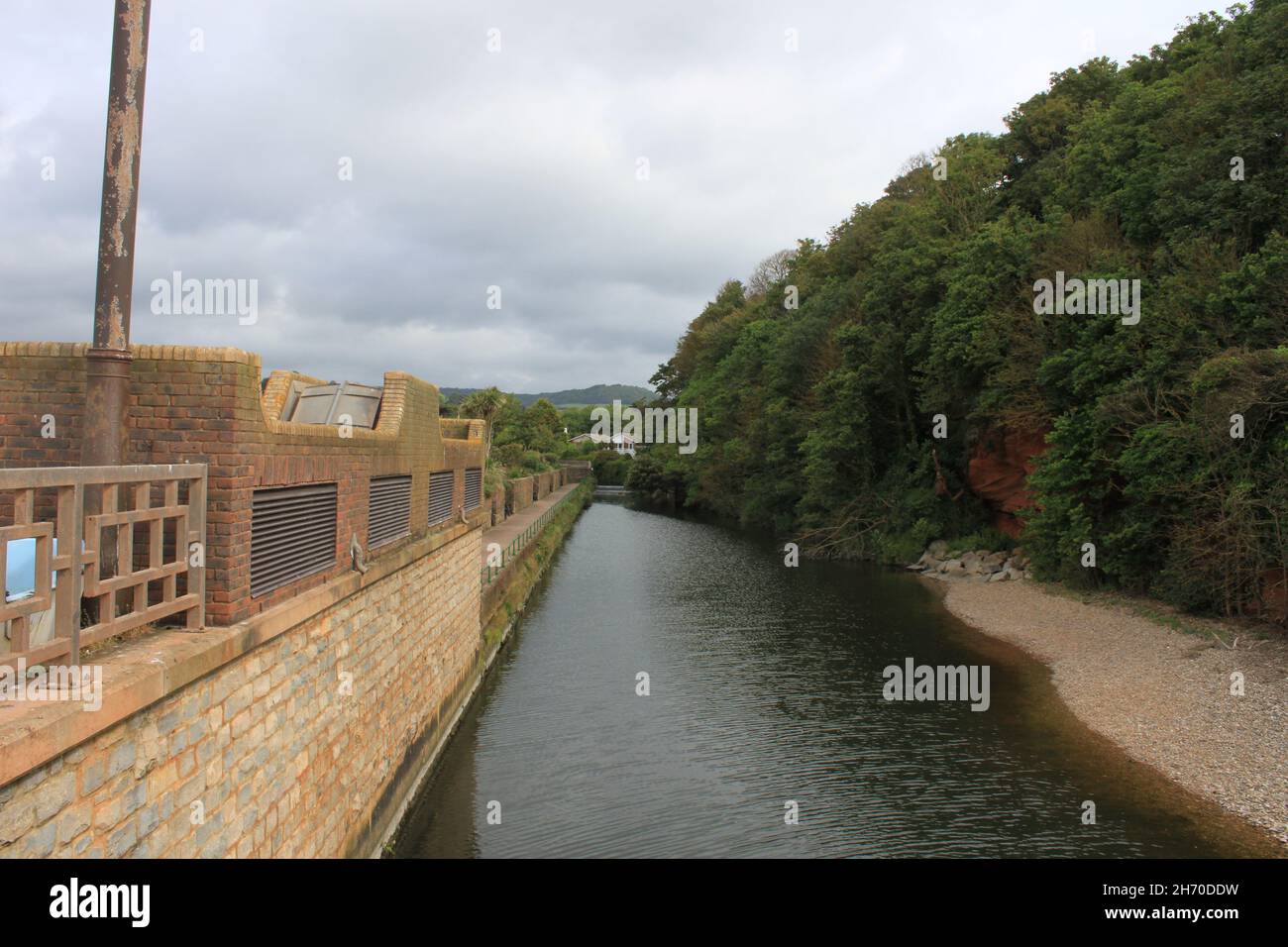 Mouth of the River Sid. The England south west coast path. Sidmouth ...