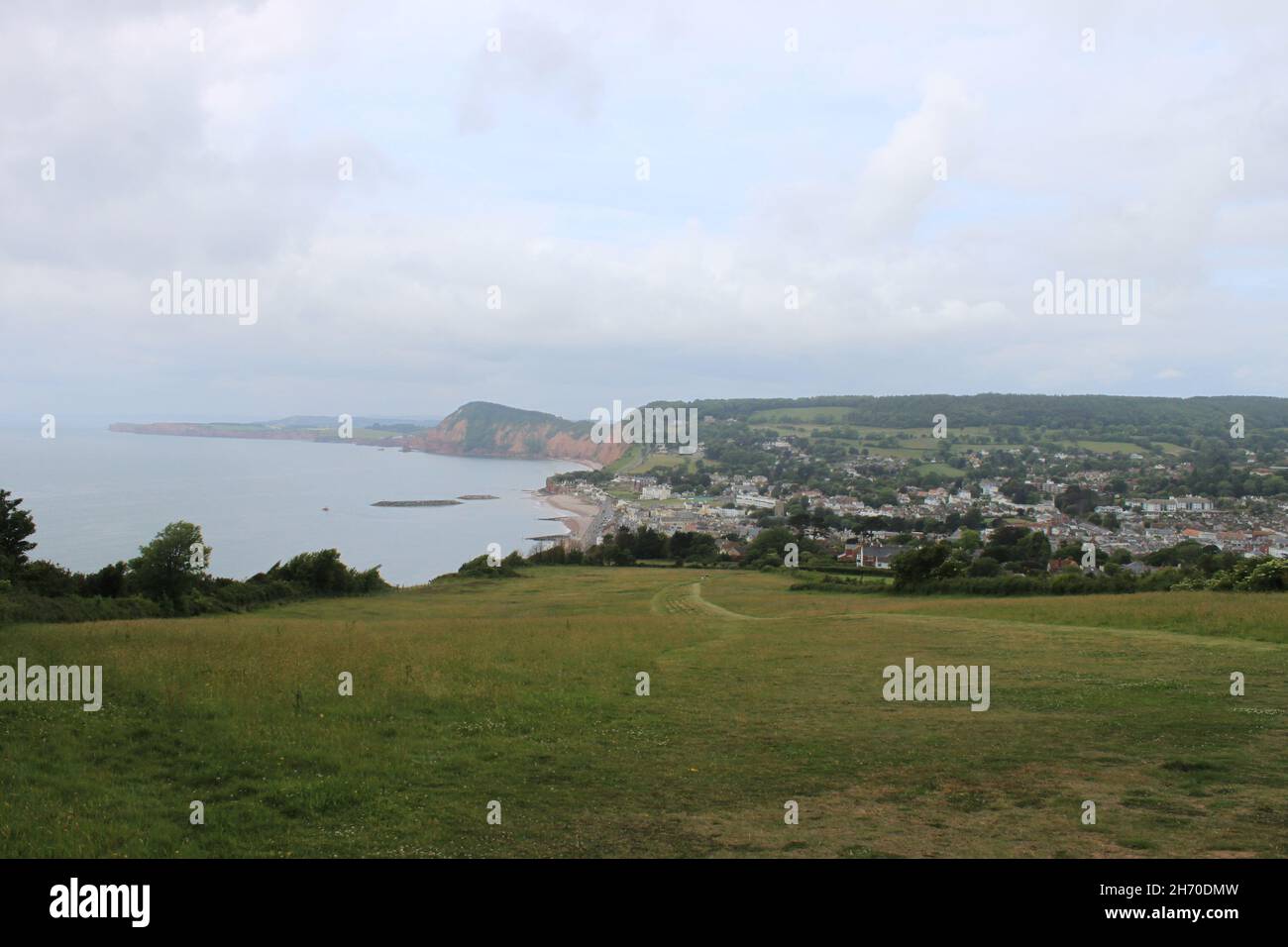 The England south west coast path. Sidmouth. South Devon. England. UK ...