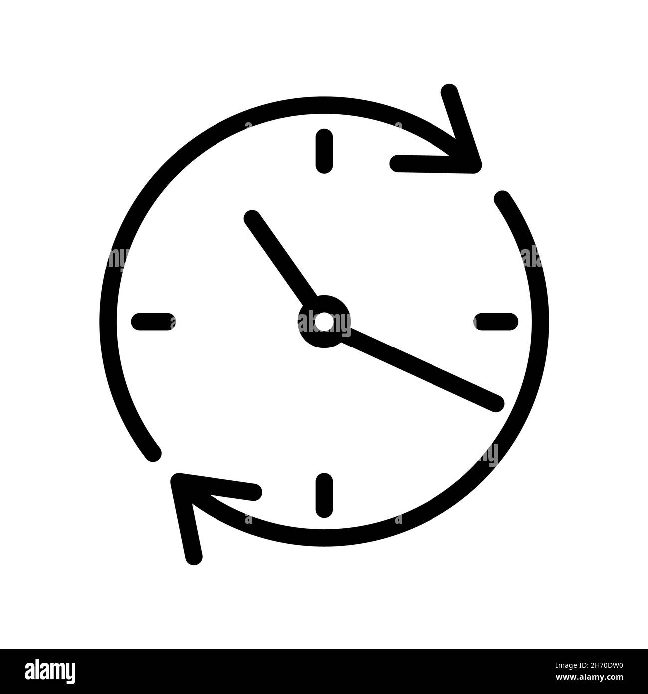 Time icon. Clock pictogram. Fast time delivery symbol for web. Line ...