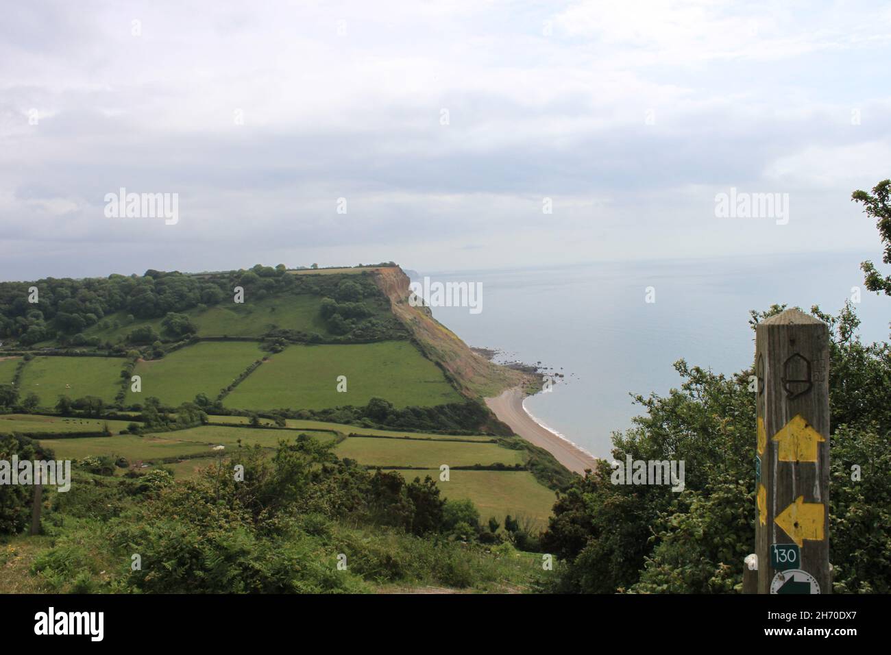 The England south west coast path. South Devon. England. UK Stock Photo ...