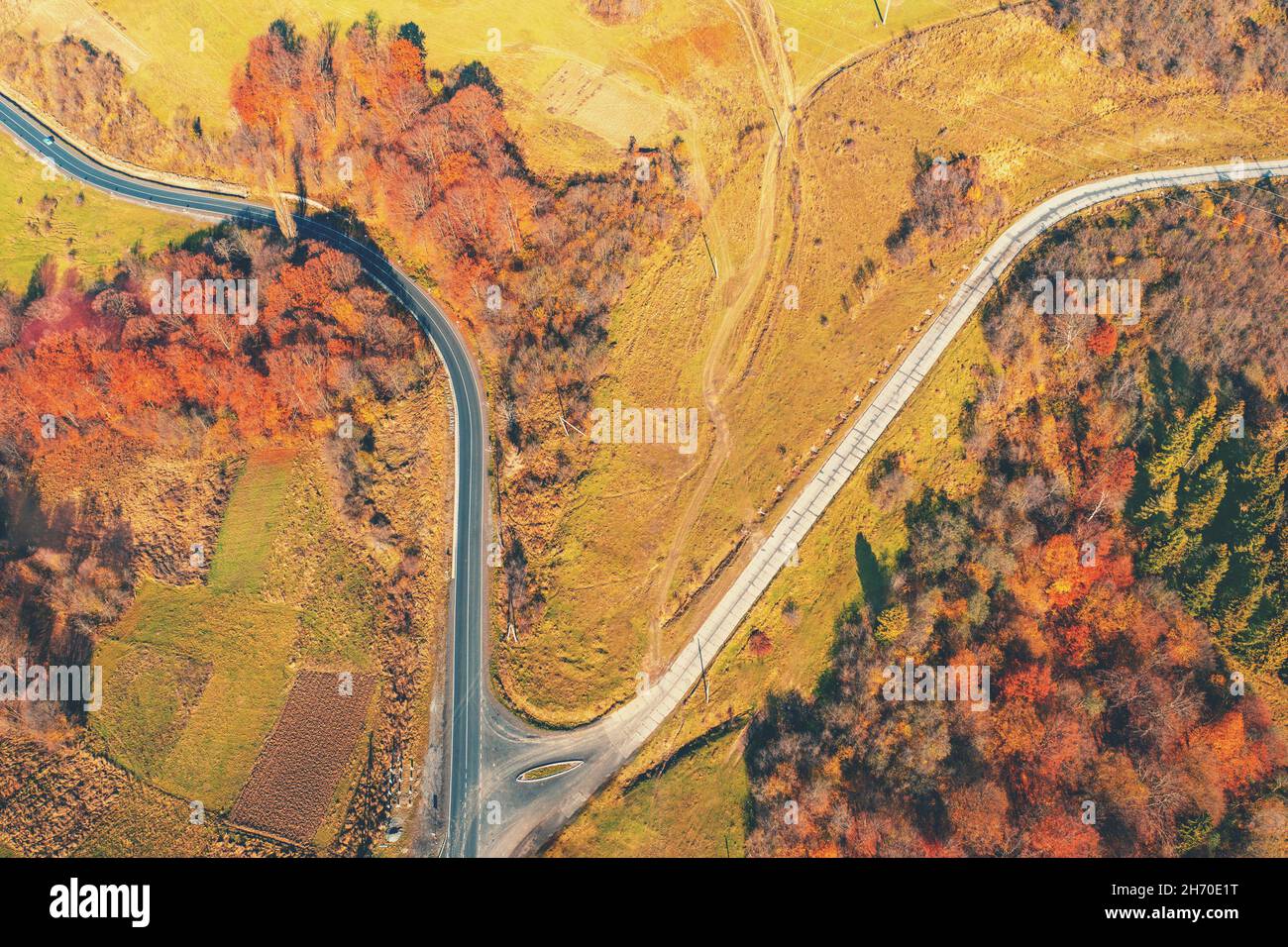 Beautiful autumn scenery from above hi-res stock photography and images ...