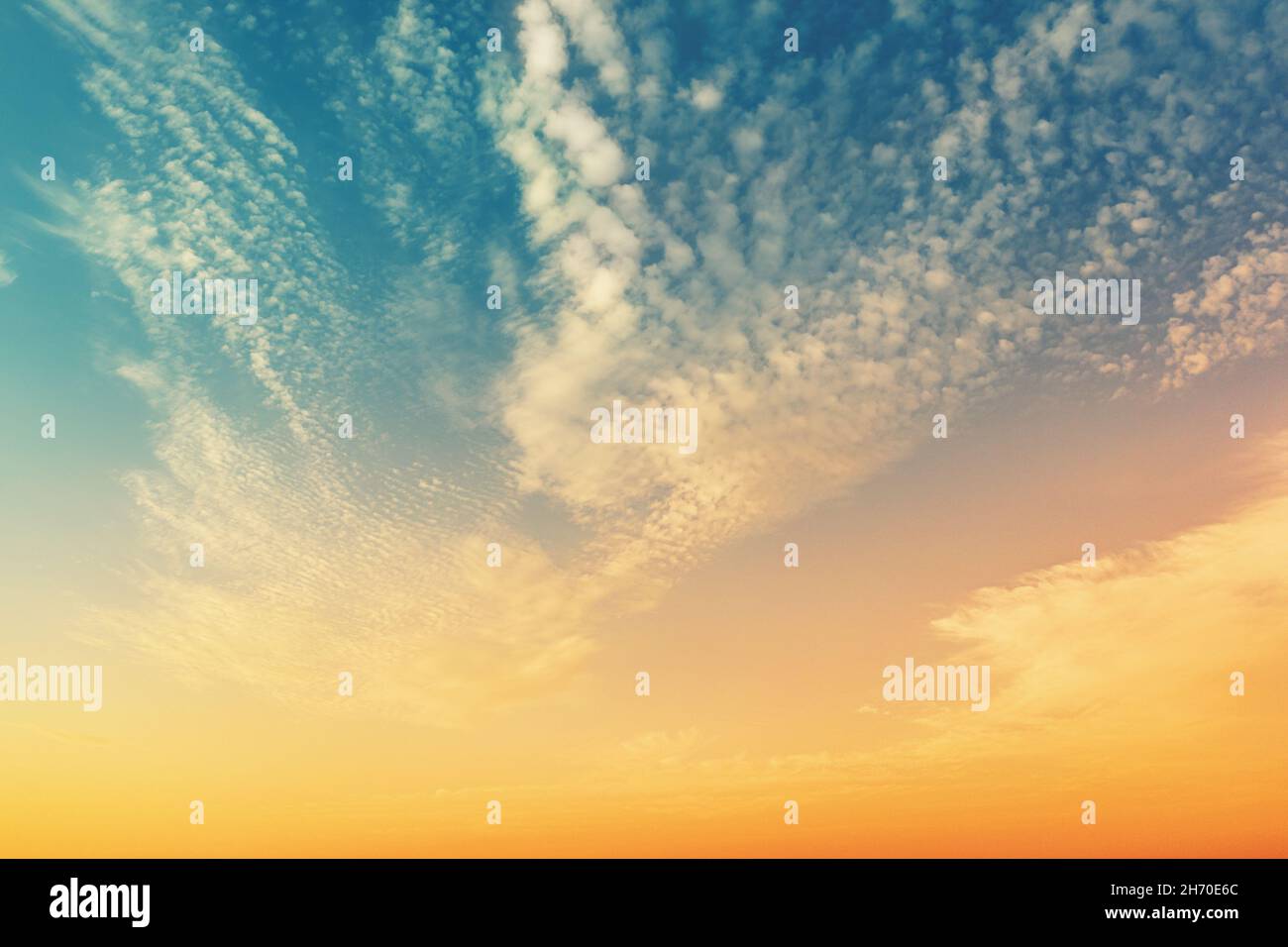 Colorful cloudy sky at sunset. Gradient color. Sky texture, abstract ...