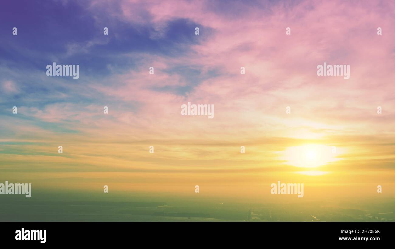 Colorful cloudy sky at sunset. Gradient color. Sky texture, abstract ...