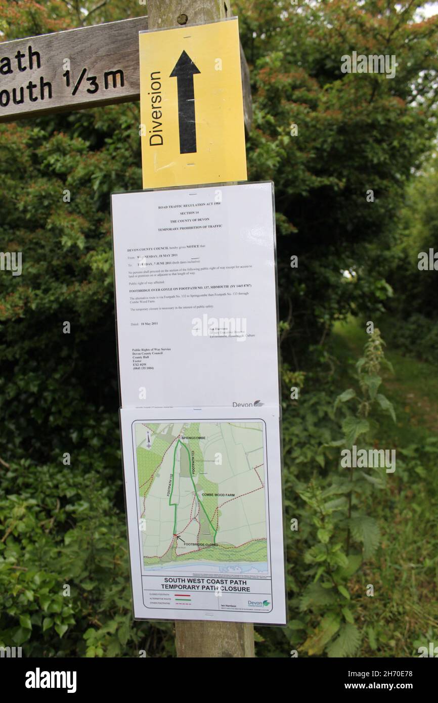 The England south west coast path. South Devon. England. UK Stock Photo ...