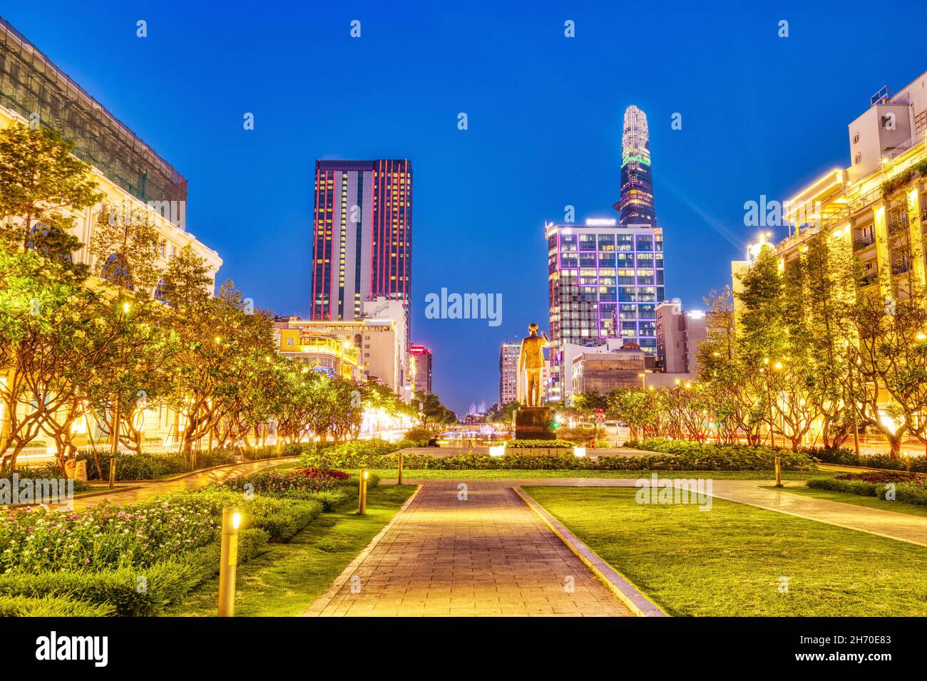 Ho Chi Minh City Cityscape at Dusk Stock Photo - Alamy