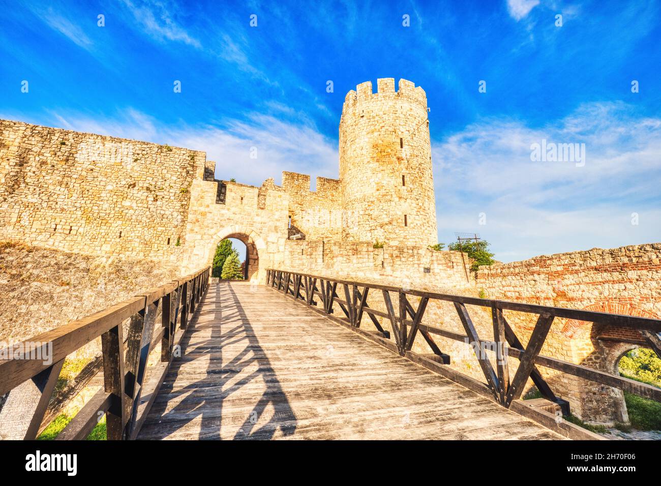 Kalemegdan Fortress during a Sunny Day, Belgrade, Serbia Stock Photo ...