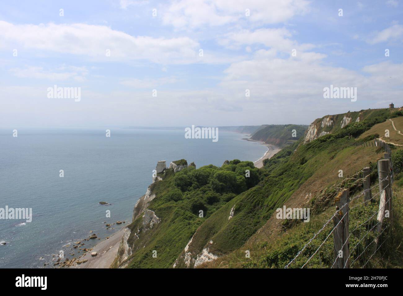 East cliff. The England south west coast path. South Devon. England. UK ...