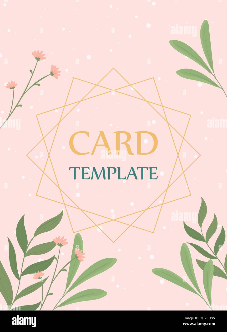 floral card template Stock Vector Image & Art - Alamy